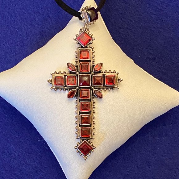 Nicky Butler | Jewelry | Nicky Butler Garnet Sterling Silver Cross ...